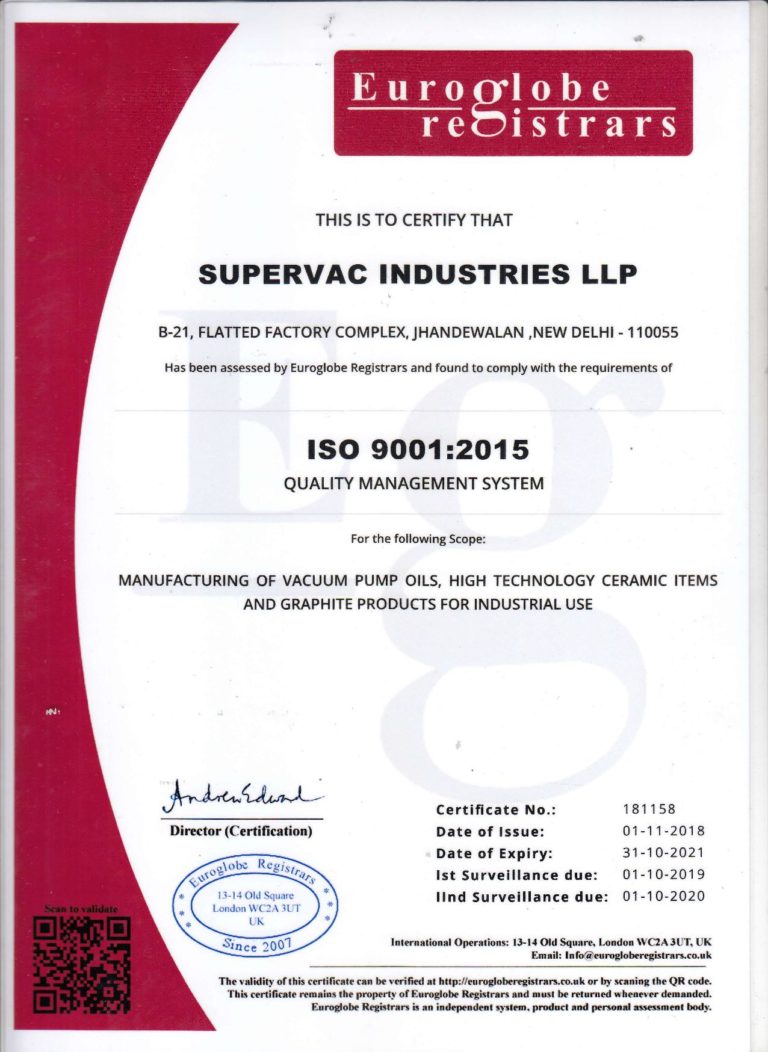 Company Profile of Supervac Industries India